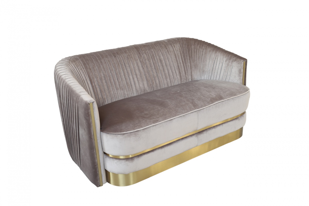 87YY-1890-2 BRN Диван двухместный велюр серо-коричн. 156*91*83см купить ...